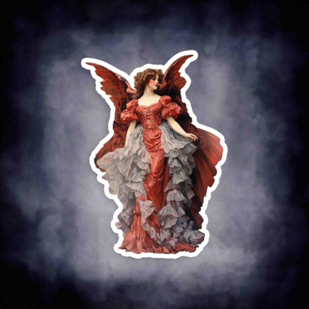 Fallen Angel Vinyl 3 Sticker Waterproof Red Vintage - Etsy