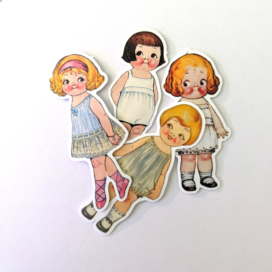 Vintage Dolls Sticker Pack. Vintage Stickers Scrapbooking - Etsy