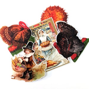 Vintage Thanksgiving Stickers Pack Retro Fall Stickers Junk Journal ...
