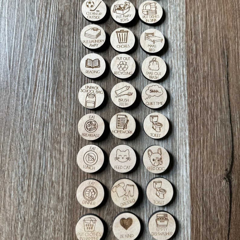 Tokens for Chore Charts for Kids Extra Personalized Tokens - Etsy