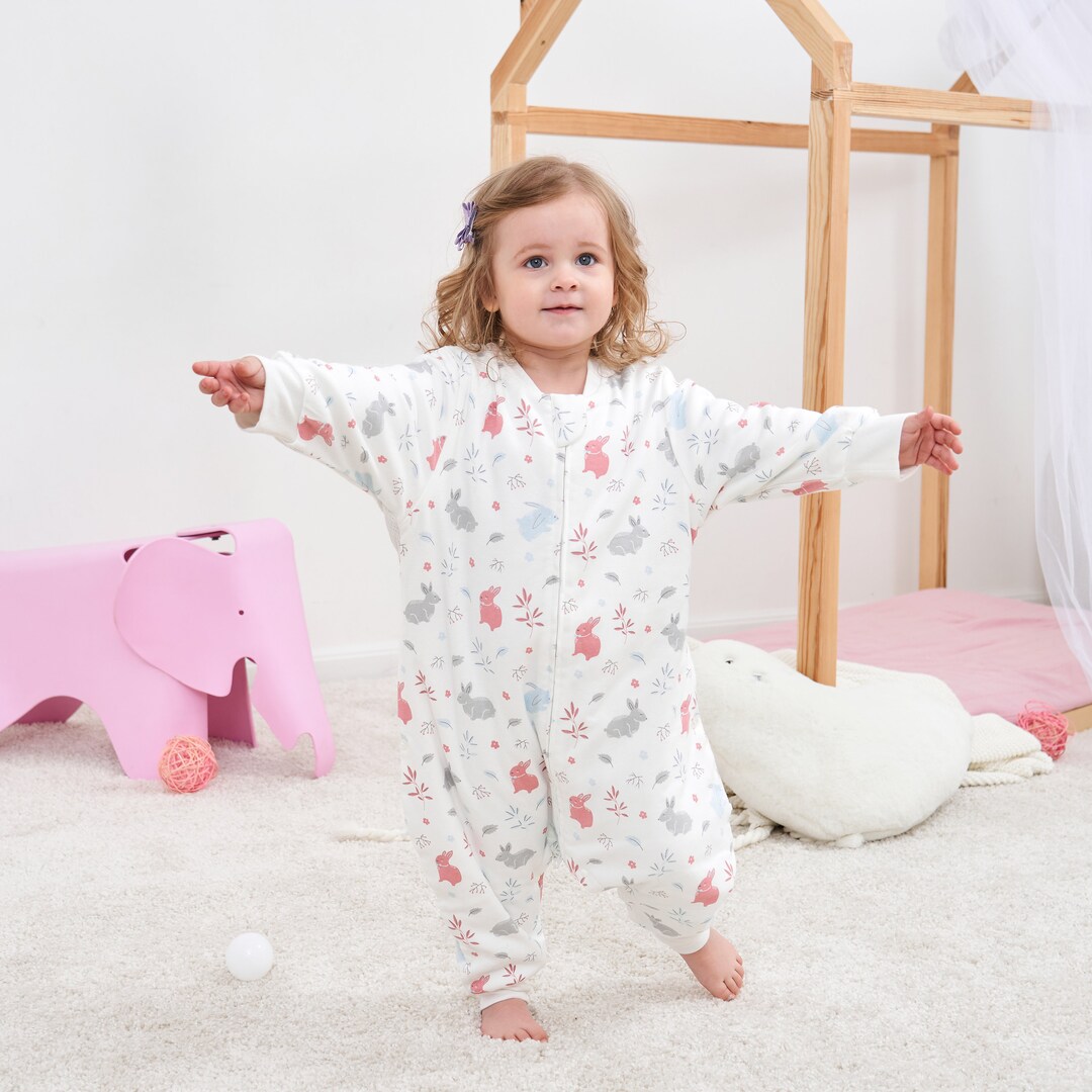 Eahphy Boys & Girls Long Sleeve Sleep Sack, Toddlers Open Legs Sleep ...
