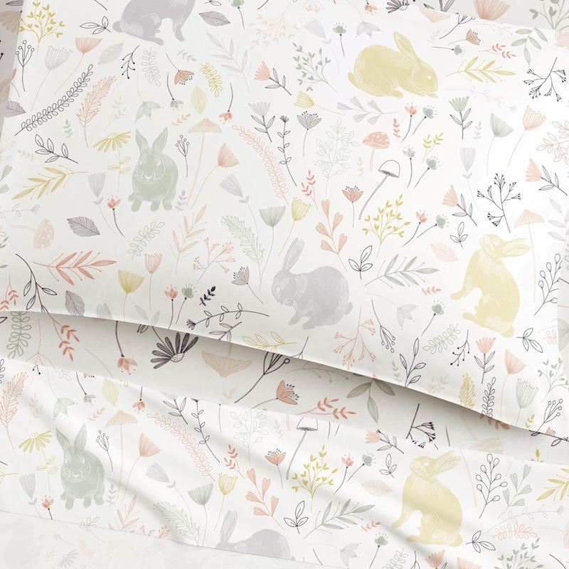 Rabbit Cotton Bed Sheets - Etsy
