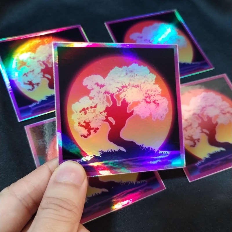 Vaporwave Moon Sticker - Etsy