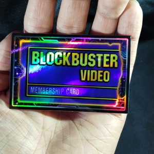 Holographic Blockbuster Card Sticker | Cyberpunk Gifts | Vaporwave ...