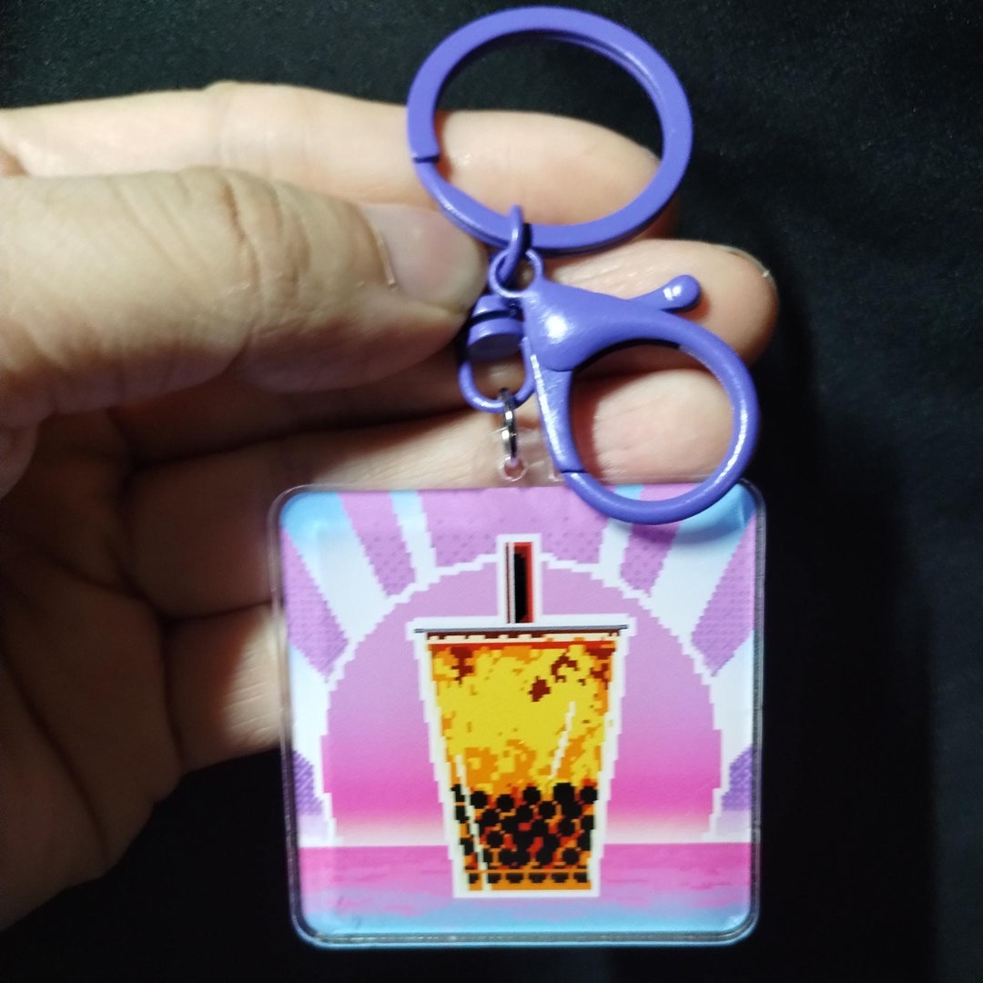 Asian Boba Milk Tea Keychain | Kawaii - Vaporwave - Cute Gift for Girls ...