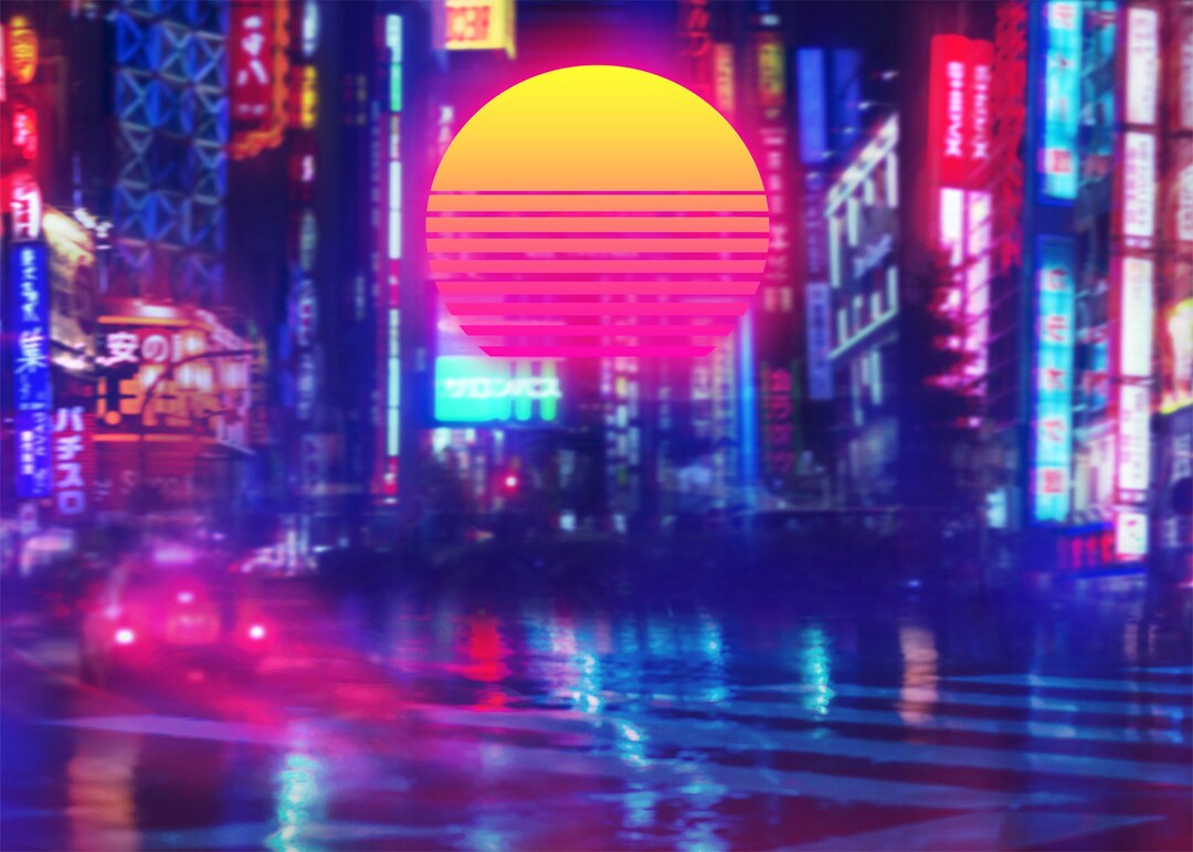 Art Print JAPANESE SYNTH Outrun Style - Etsy