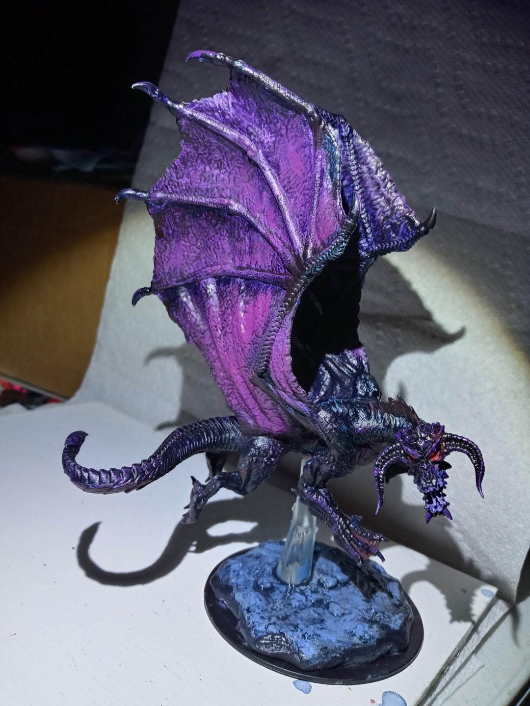 Hand Painted Black Dragon Miniature - Dungeons & Dragons, Dnd 5e ...