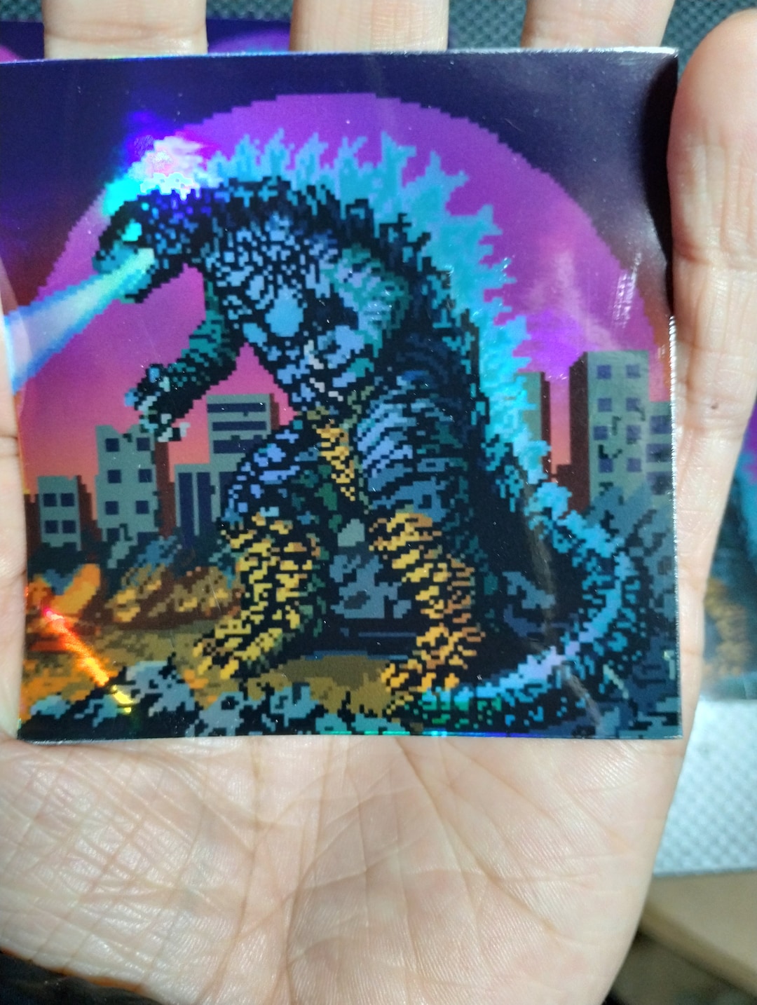 Retro Pixelart Sticker godzilla Retrowave Vaporwave Gaming - Etsy