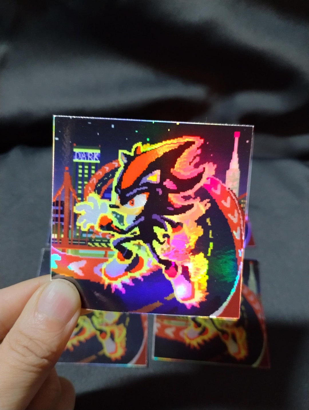 Shadow the Hedgehog Radical Sticker | Holographic Sticker , Pixel Art ...