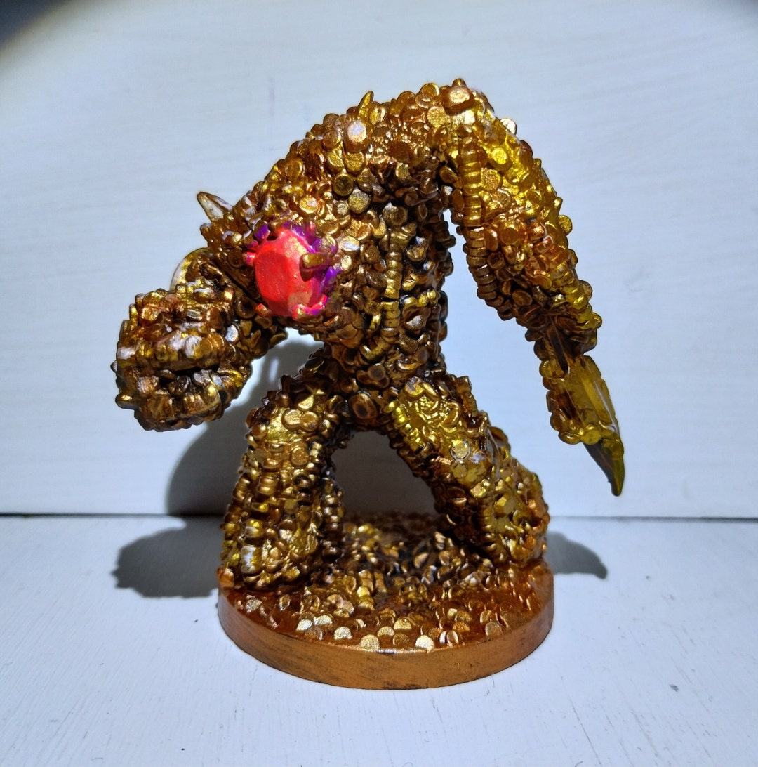 Miniatures- Shiny Treasure Golem | DND , Wizkids, Dungeons & Dragons - Etsy