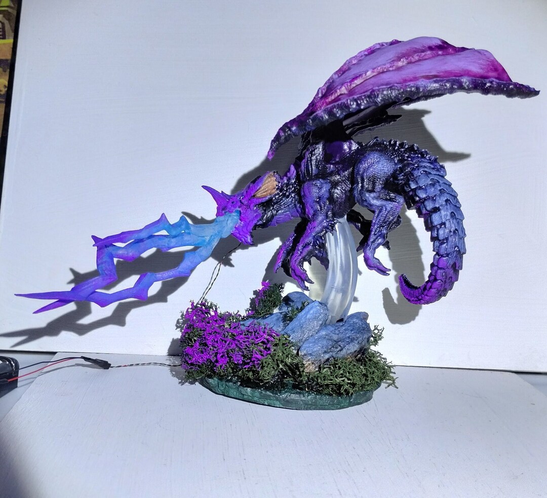 Hand Painted Lightning Dragon Miniature | Dungeons and Dragons ...