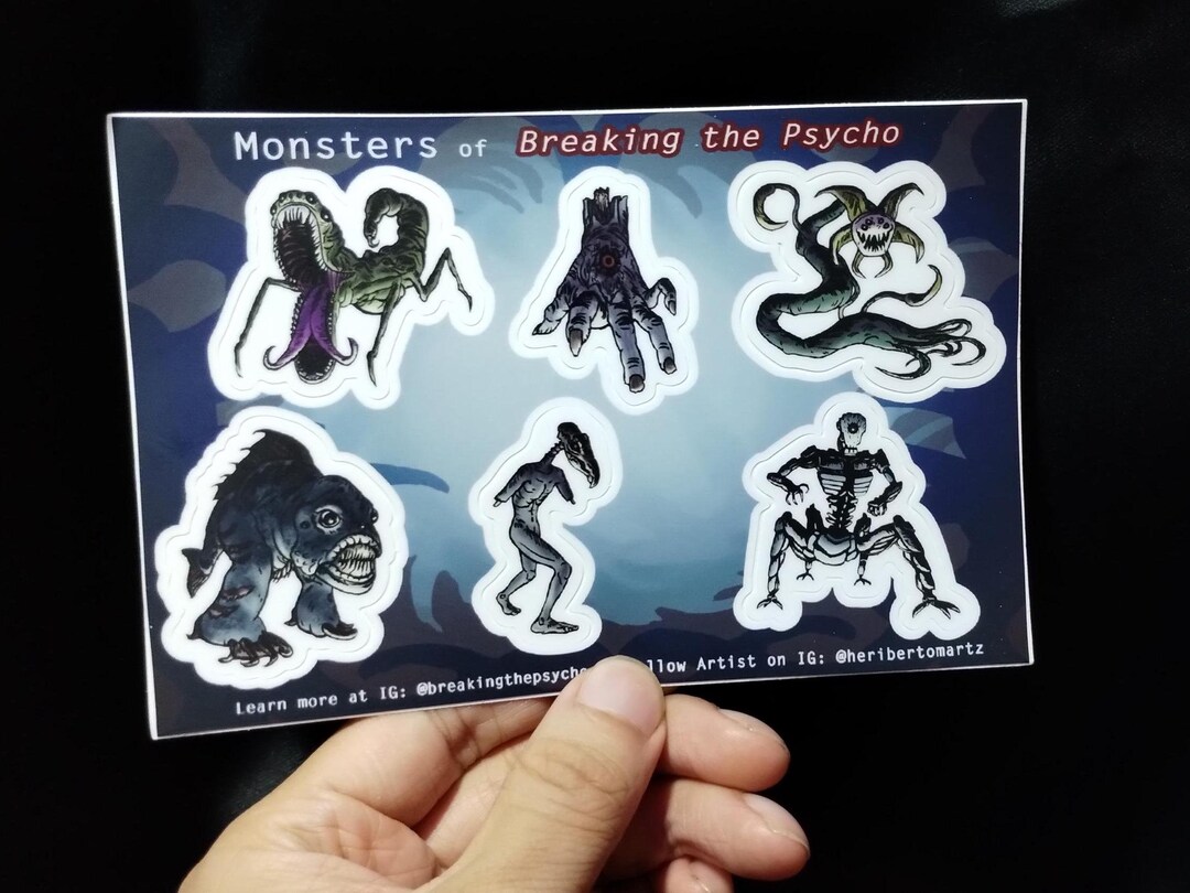 Horror Monsters Sticker Sheet | Halloween Stickers, Dnd 5e , Dungeons ...