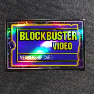 Holographic Blockbuster Card Sticker | Cyberpunk Gifts | Vaporwave ...