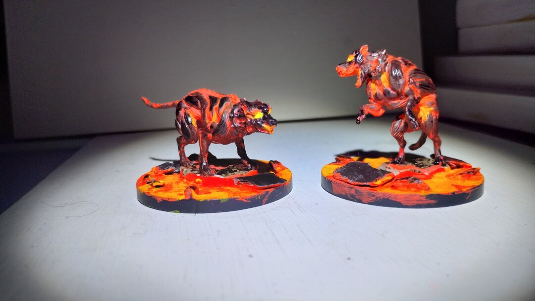 Hand Painted Hellhounds Dogs Miniatures | Dungeons and Dragons ...