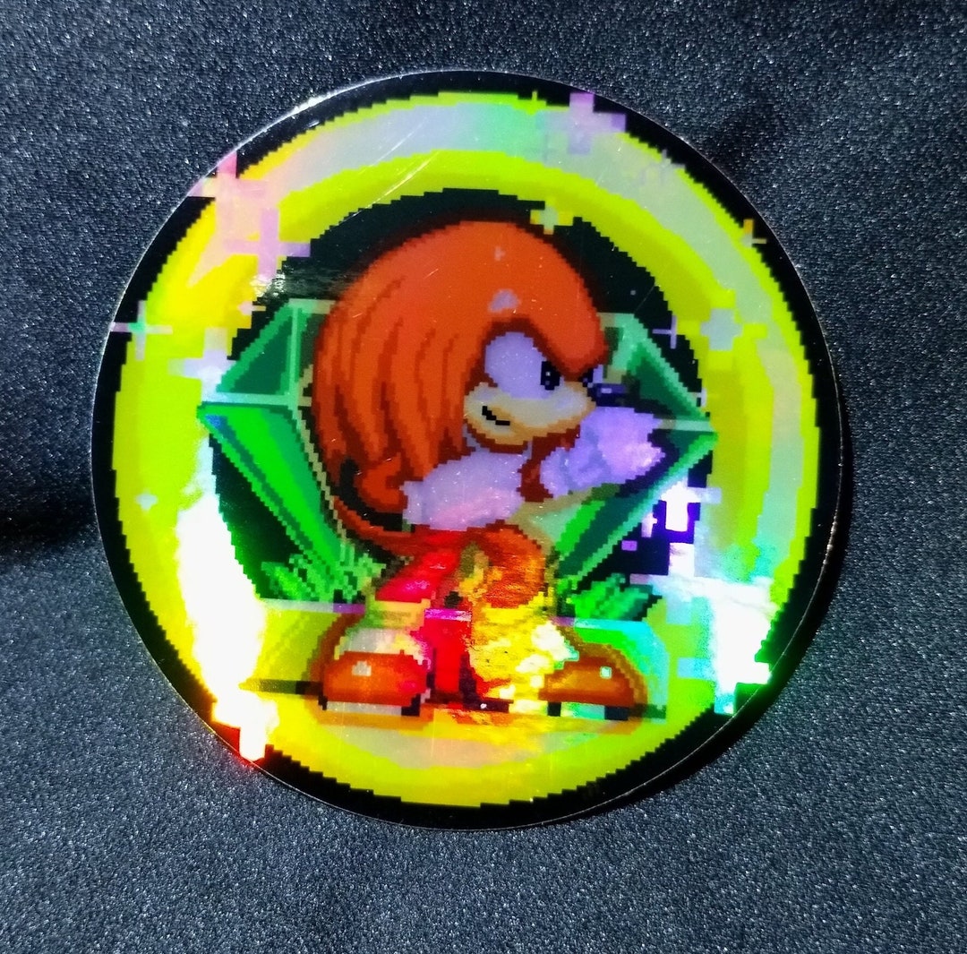 Knuckles Emerald Sticker Sonic Sticker , Holographic Sticker , Sonic ...