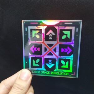 DDR Cyber Dance Pad Sticker | Holographic Vaporwave Aesthetic ...