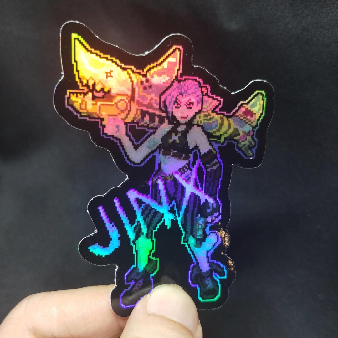 ARCANE JINX Sticker | Holographic Sticker, Yandere Anime Waifu , Anime ...