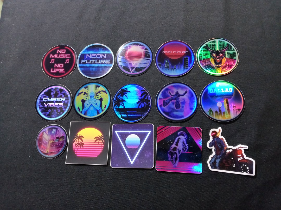5x MIX & MATCH Sticker Pack Synthwave, Vaporwave, Outrun, 80s, Retro ...