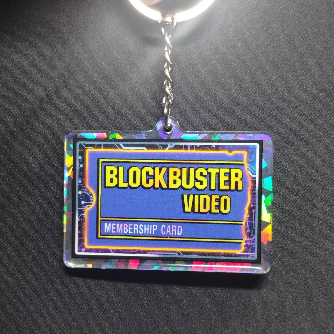 Blockbuster Card Keychain | Cyberpunk Gifts | Vaporwave Charms | Y2K ...