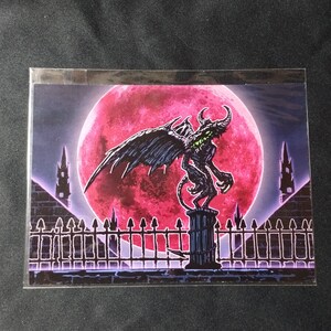 Gothic Horror Red Moon - Art Print | Synthwave, Spooky, 80s, Retro ...