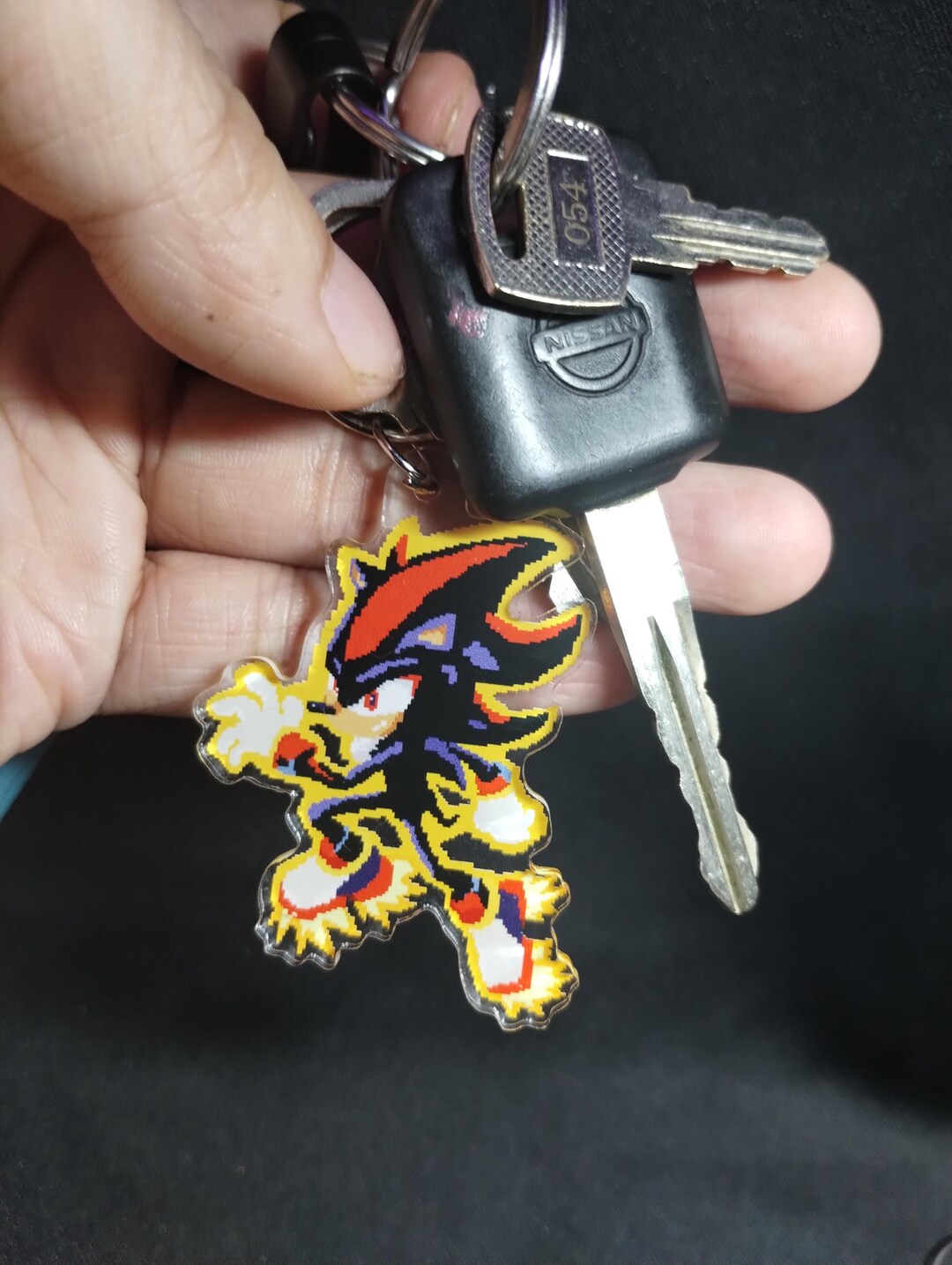 Shadow the Hedgehog Keychain Charm | Sonic 3 , Sega Genesis , Pixel Art ...