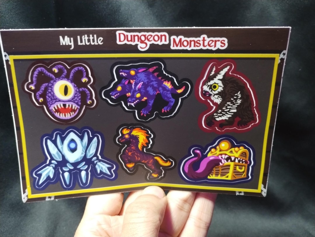 Fantasy Monsters Sticker Sheet A | Kawaii Chibi , Dnd 5e , Dungeons and ...