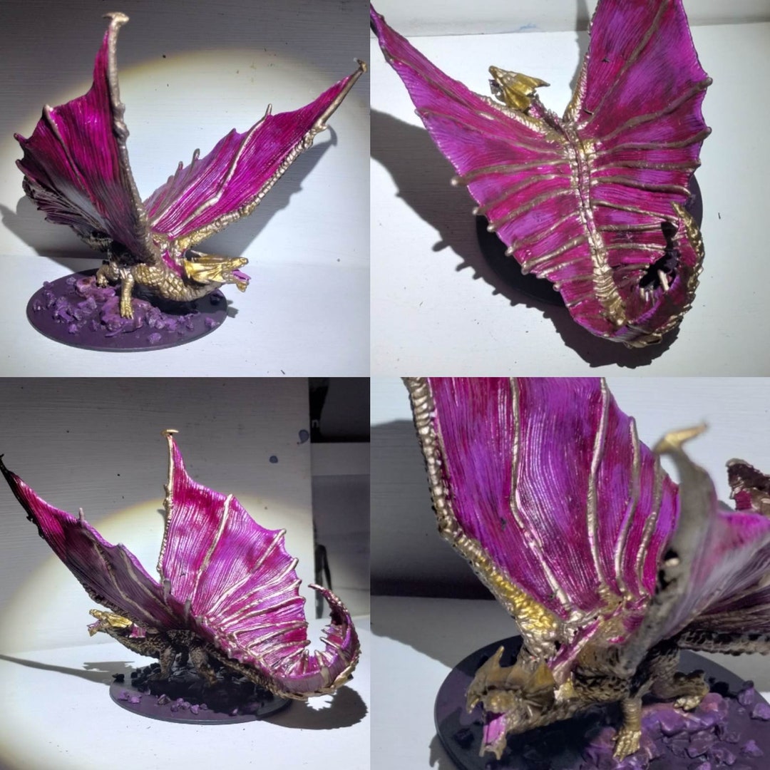 Hand Painted Dnd Miniature Brass Dragon Painted Dungeons & Dragons ...