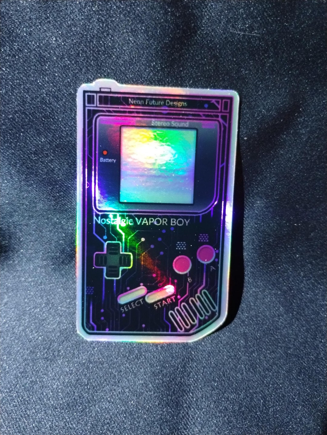Cyberpunk Gameboy Sticker | Holographic Vaporwave, Gaming Stickers ...