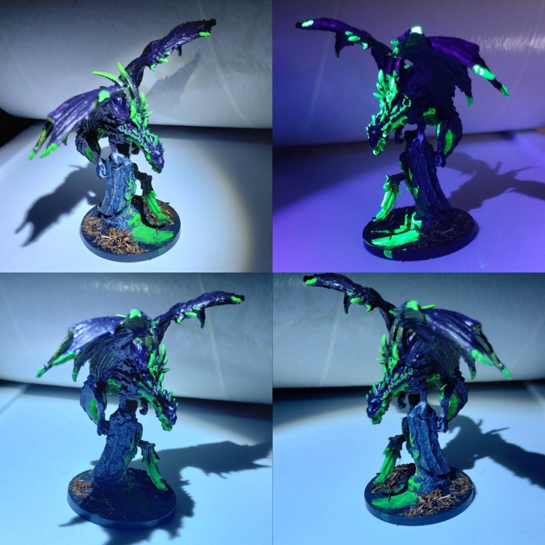 MINIATURE Green Toxic Dragon Painted Dungeons & Dragons Pathfinder ...