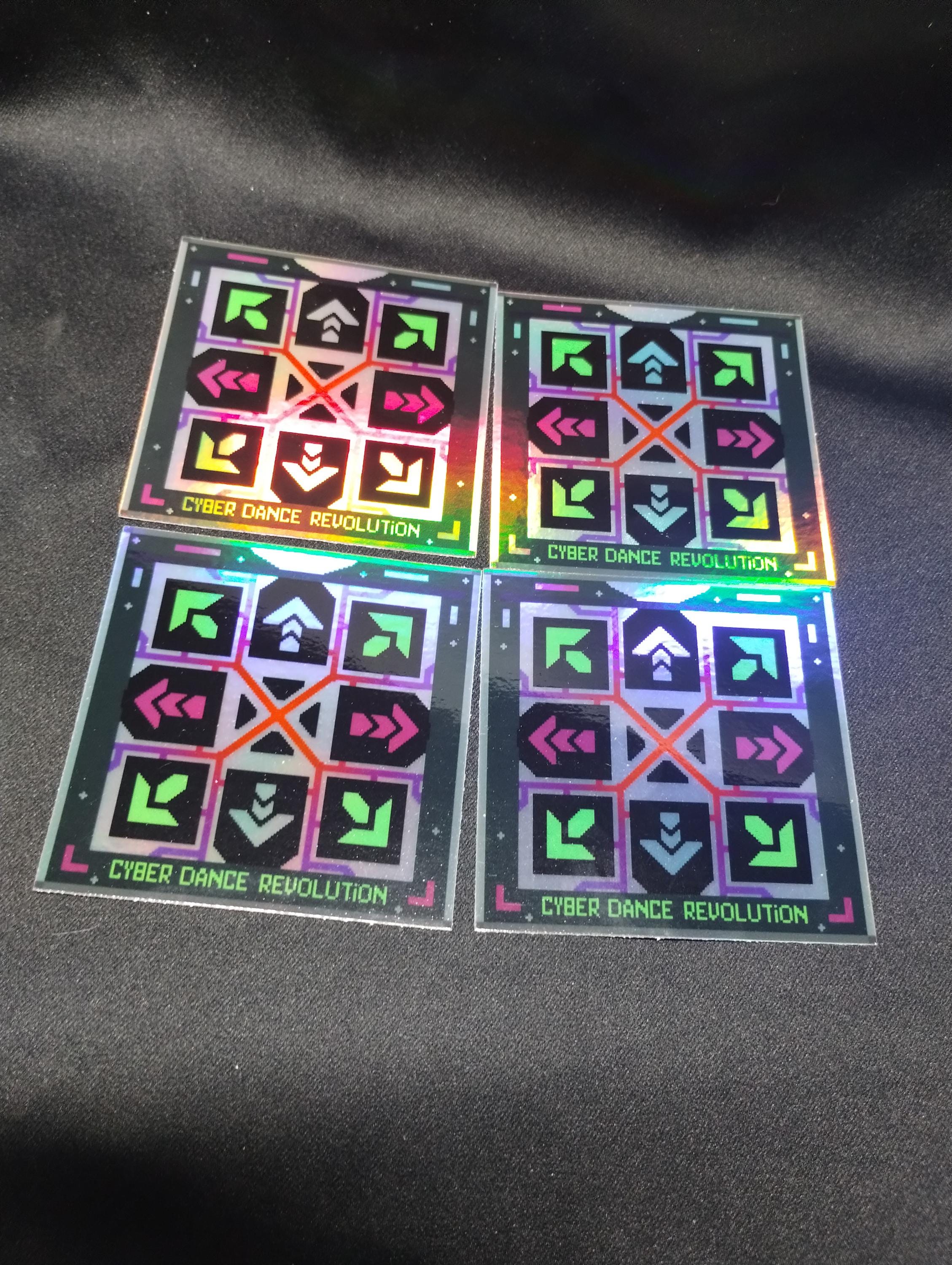 DDR Cyber Dance Pad Sticker | Holographic Vaporwave Aesthetic ...
