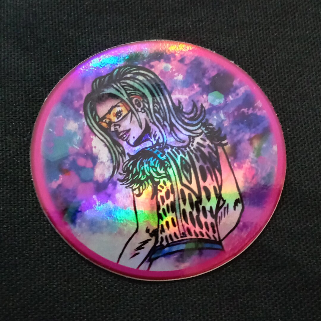 Cyberpunk Sticker Neon Girl Holographic Synthwave, Vaporwave, Outrun ...