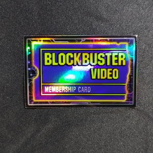 Holographic Blockbuster Card Sticker | Cyberpunk Gifts | Vaporwave ...