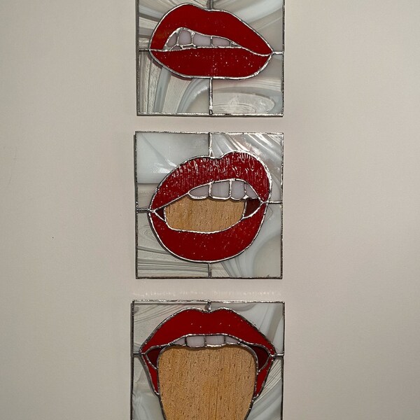 Lips Stained Glass Pattern - Etsy