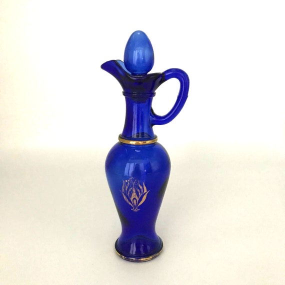 Collectibles Vintage colbalt blue cruet Art & Collectibles etna.com.pe