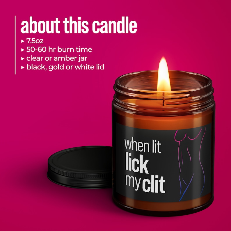 Naughty Bisexual Candle When Lit Lick My Clit Bisexual Etsy