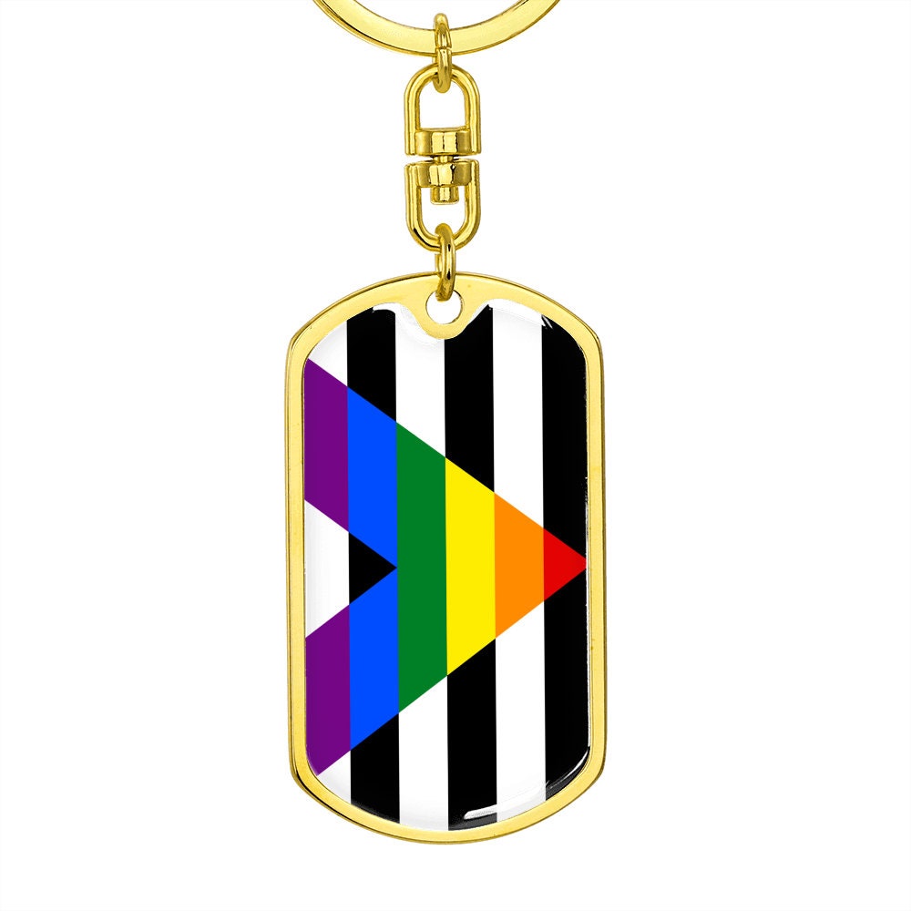 Straight Ally Pride Flag Engraved Keychain Personalized Gay - Etsy