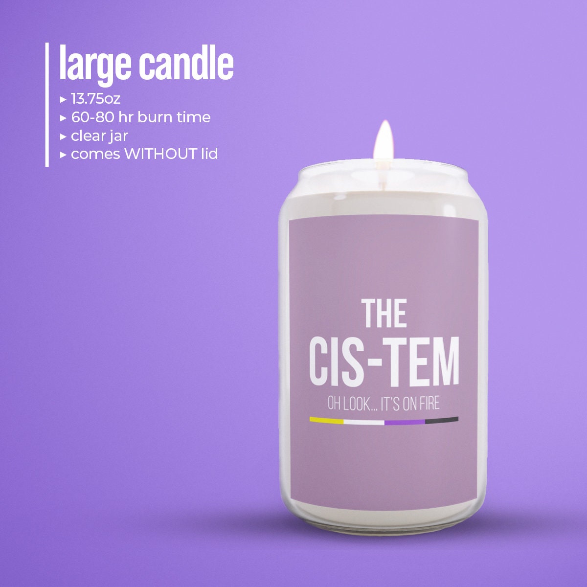 The Cis-tem Oh Look It's on Fire Non Binary Pride - Etsy