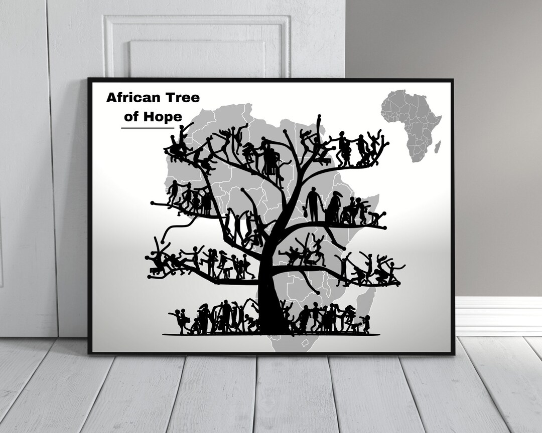 African Tree of Hope Print: Inspirational Wall Art (digital Download ...