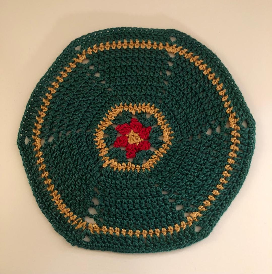 Green Hexagon Christmas Rug for 1-inch Scale Dollhouse - Etsy