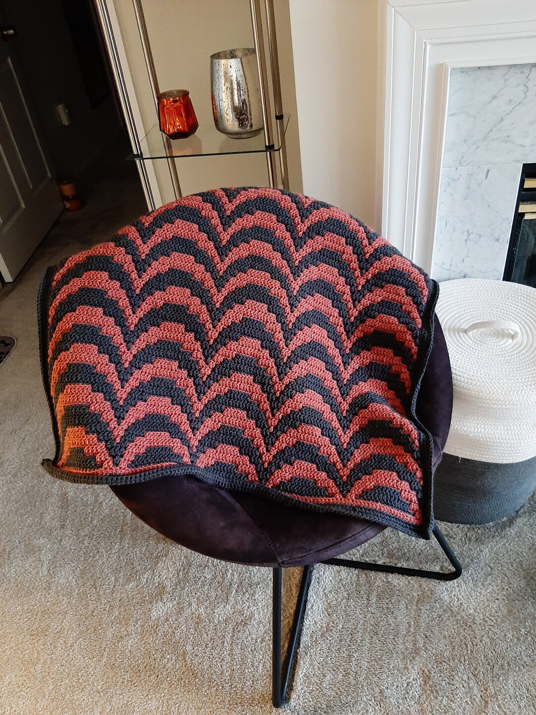 Mod Waves Mosaic Crochet Lapghan Baby Blanket Pillow Cover Written and ...