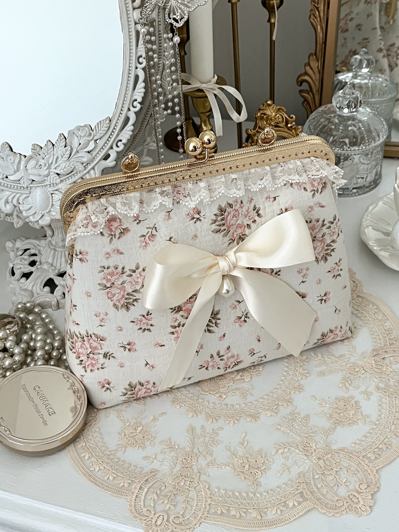 Celestine Clasp Bag - Handmade Clasp Bag - Floral Handbag - Gifts for ...