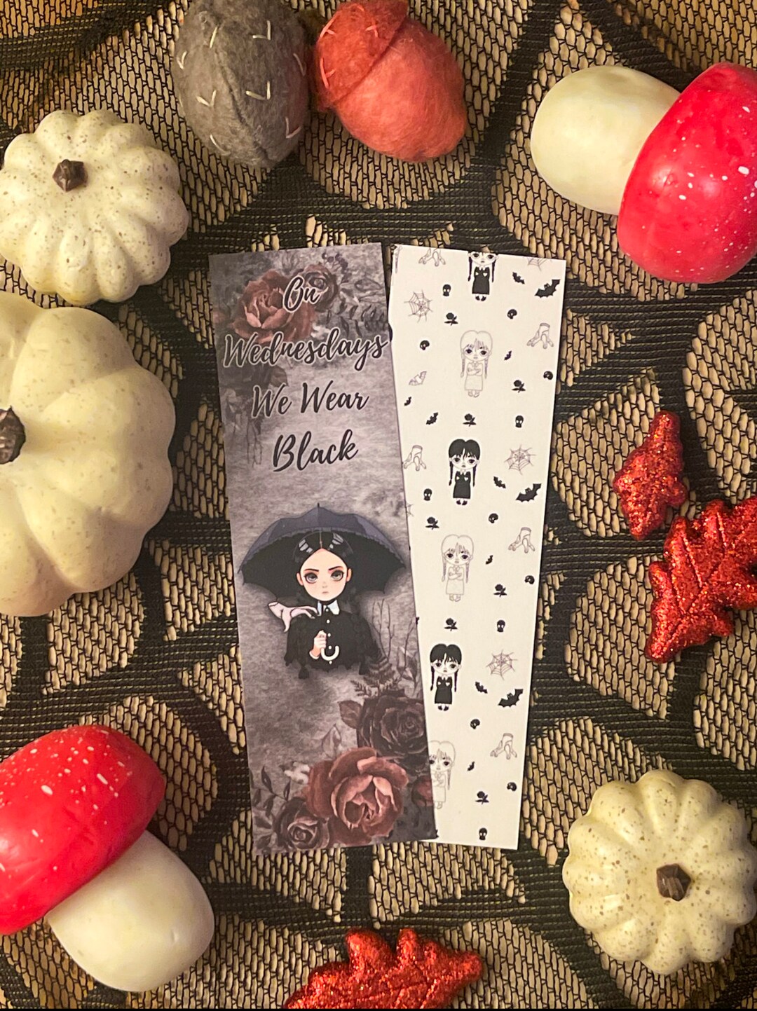 Wednesday Addams Inspired “wear Black” Bookmark - Etsy