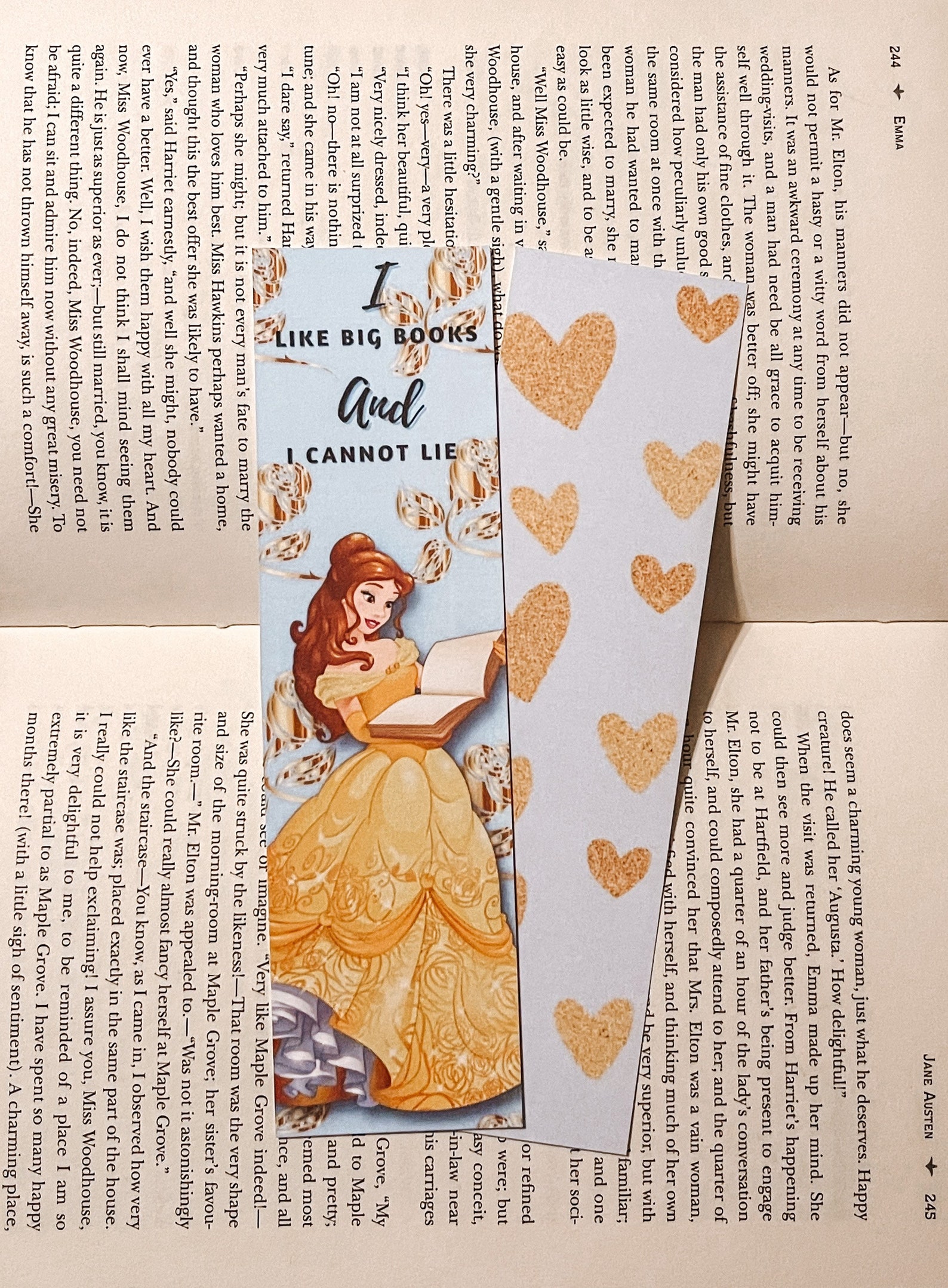 Beauty and the Beast Inspired “big Books” Bookmark - Etsy