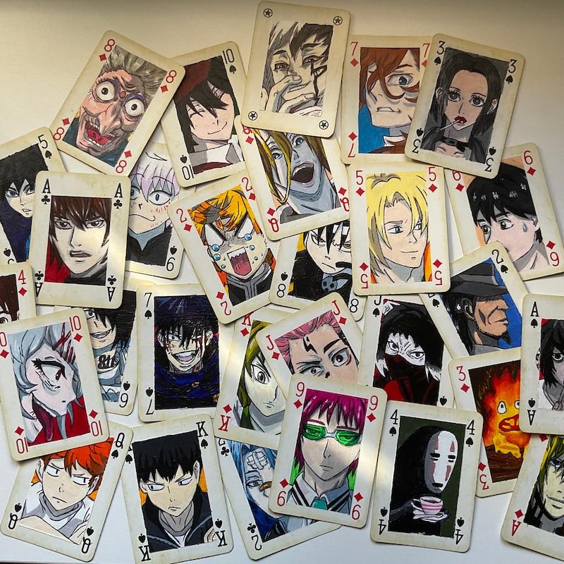 Anime Playing Cards - Etsy