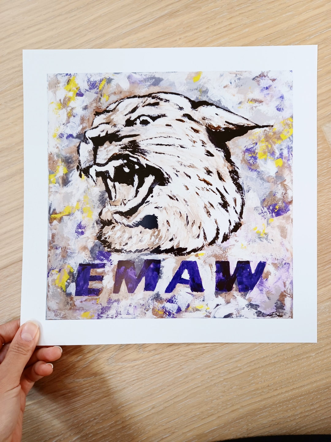 K-state Wildcat Art Print, Wabash Collection, EMAW, Licensed - Etsy
