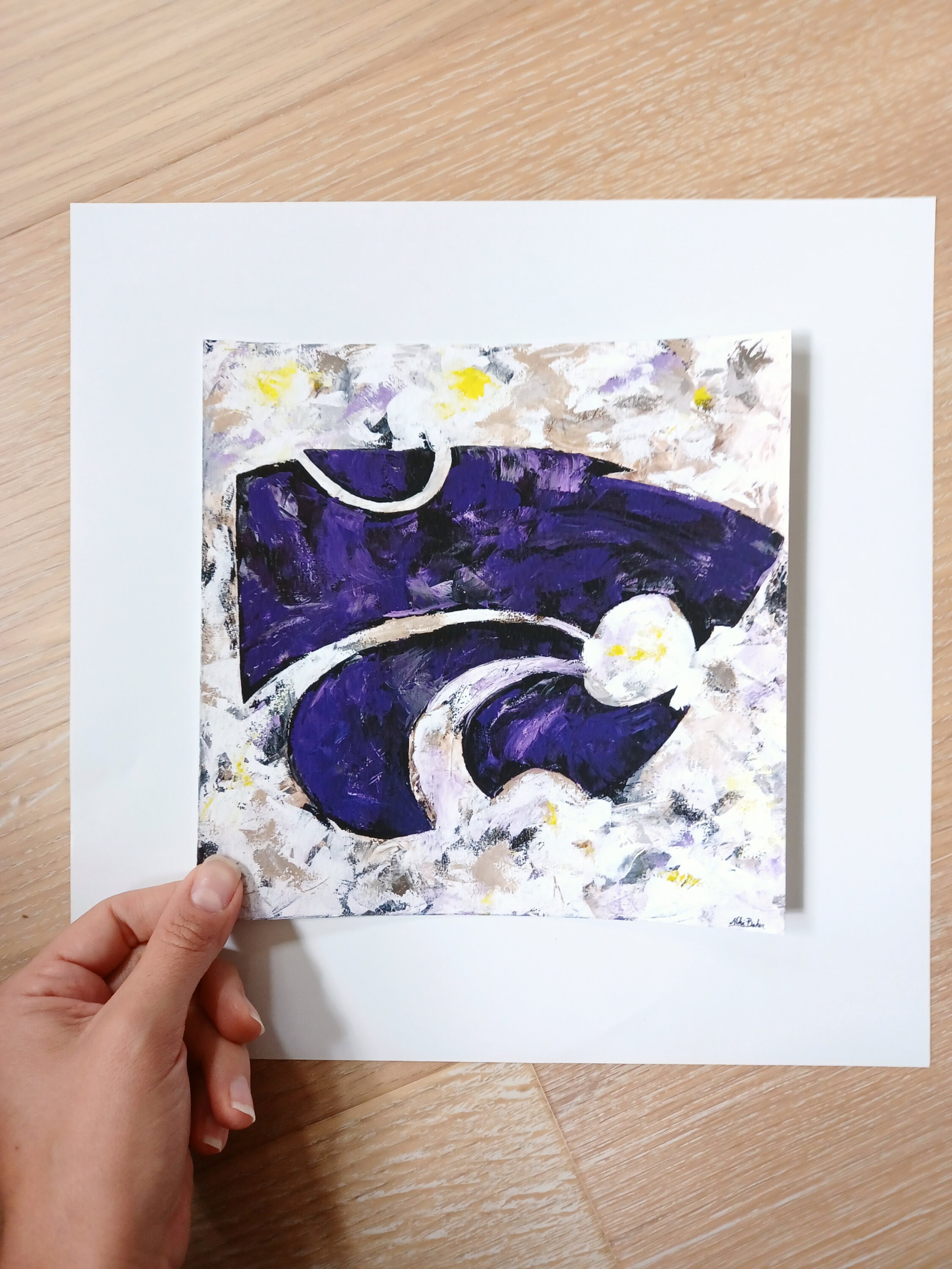 K-state Wildcat Powercat Wall Art, Licensed Home Decor by Kansas State ...