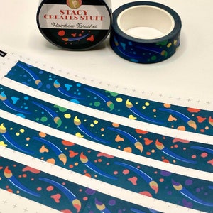 Crafter's Tools Washi Tape Set Rainbow Paint Brushes Rainbow Scissors ...