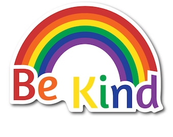 Rainbow Kindness Decal - Etsy