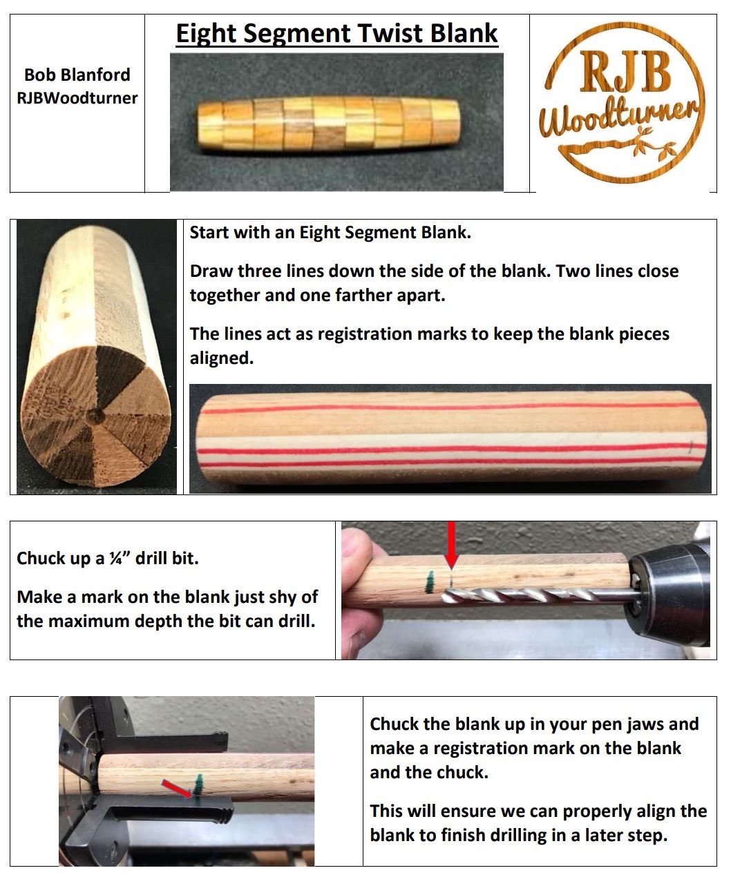 Eight Segment Twist Blank (+) Eight Segment Blank Plans (digital ...