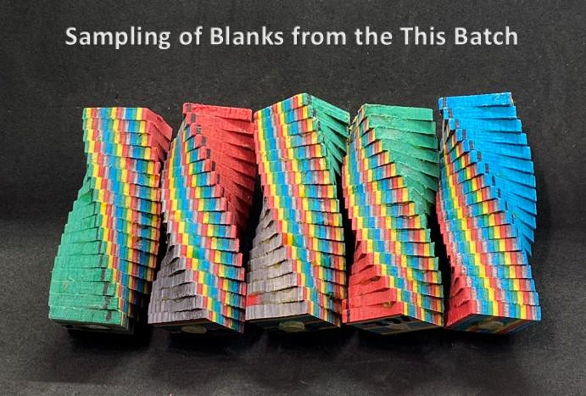 Spectraply Full Twist Pen Blank - Rough Dimensions: .75" X .75" X 2.5 ...
